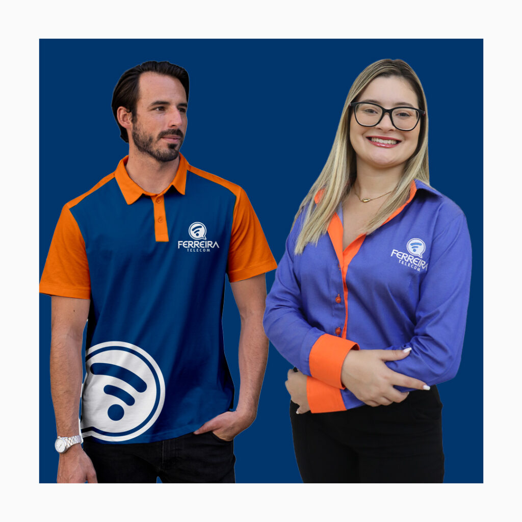 Uniformes Ferreira Telecom – Layout Agência de Publicidade Nova Friburgo